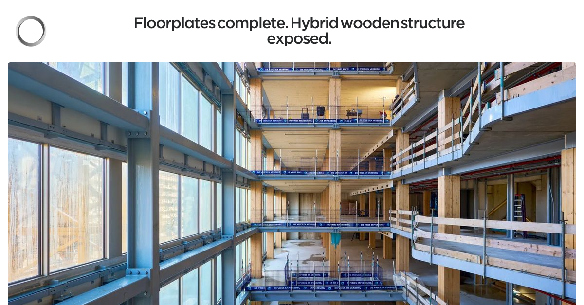 Edge | Floorplates complete. Hybrid wooden structure exposed.